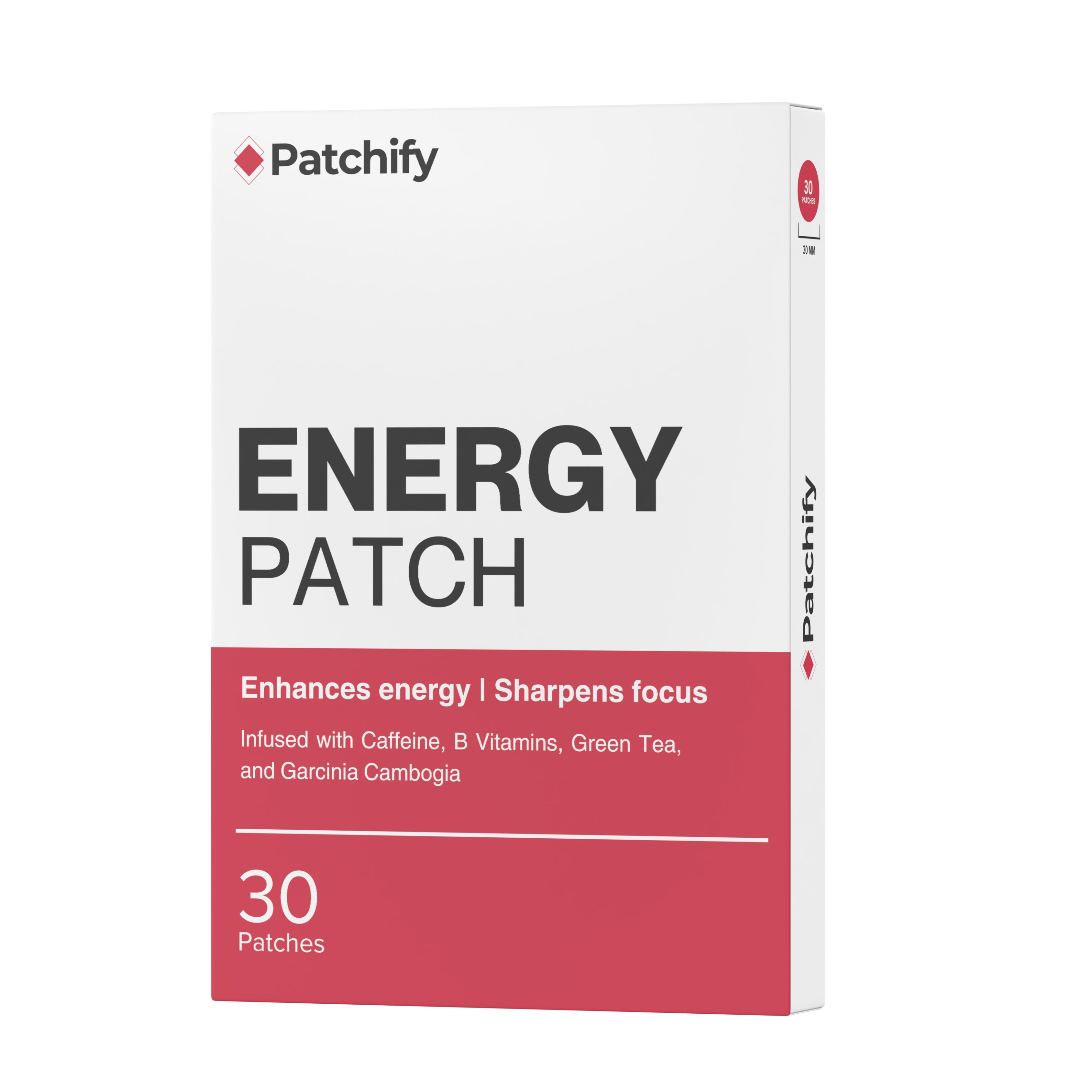 Patchify Energy Patch – Natural Caffeine & B-Vitamin Boost | 30 Patches